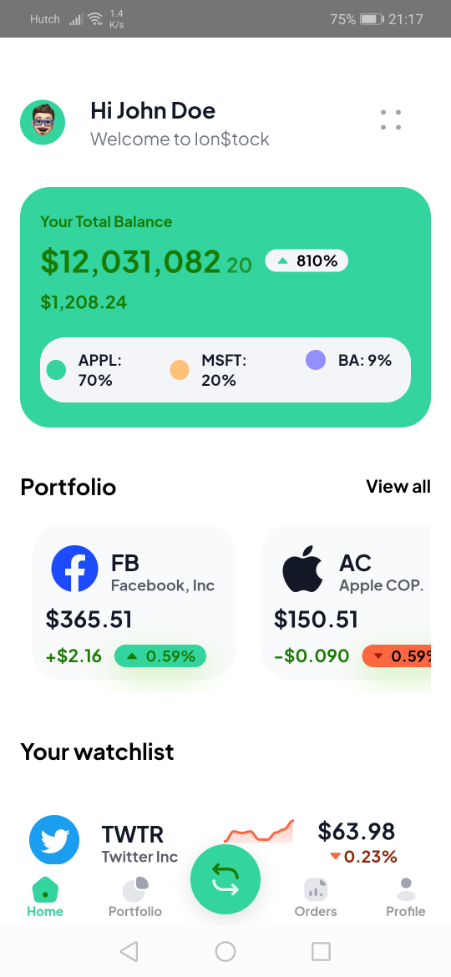 ION Stock - ionic stock trading app ui theme | ionic 6 | Capacitor by IonWizard